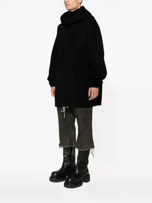 Rick Owens Tour Hooded Single-breasted Coat