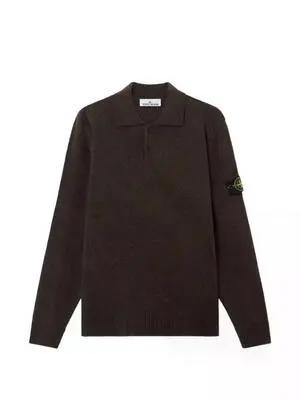Stone Island 5100018 Light Rws Geelong Wool Jumper - Brown