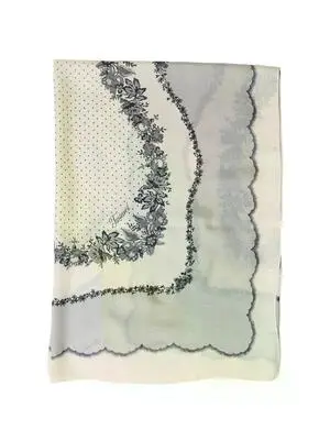 TWINSET Polka-dot And Lace-print Kefiah