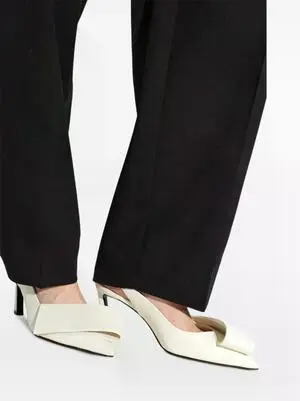 Givenchy Twisted Ribbon Slingbacks Pumps In Leather