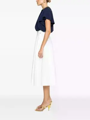 NISSA High-waisted Cotton Midi Skirt