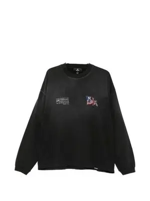 REPRESENT Graphic-print Long-sleeve T-shirt - Black