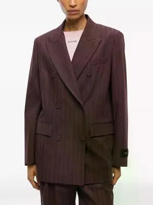 Pinko Double-breasted Check Jacket