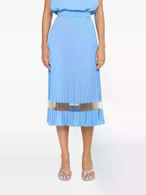 NISSA Pleated Midi Skirt - Blue