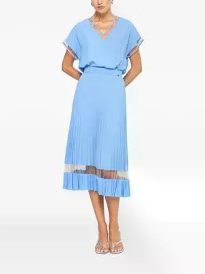 NISSA Pleated Midi Skirt