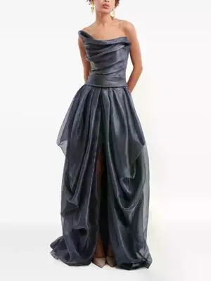 GEMY MAALOUF Strapless Draped Gown
