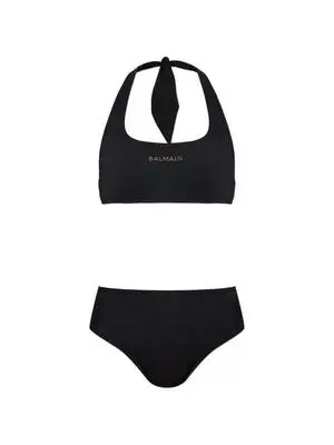 Balmain Logo-embellished Bikini - Black
