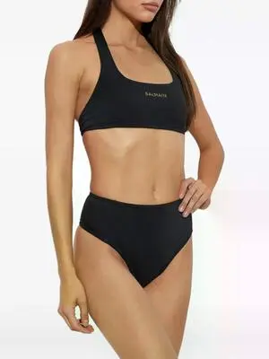 Balmain Logo-embellished Bikini - Black