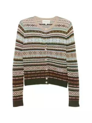 Eric Bompard Fair Isle Cashmere Cardigan