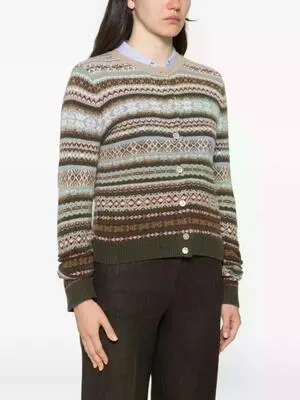 Eric Bompard Fair Isle Cashmere Cardigan