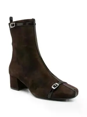 CAREL Buckle-detail Ankle Boots - Brown