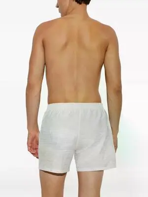 Balmain Monogram-pattern Drawstring Swim Shorts