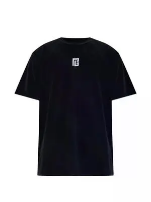 Balmain Logo-embroidered T-shirt - Black