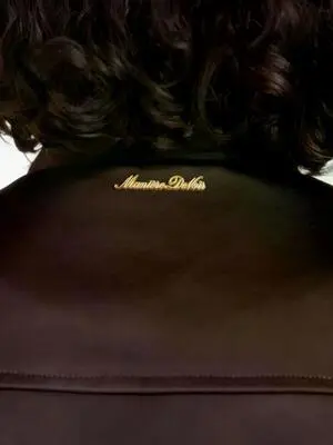 Manière De Voir Monique Satin Wide-shoulder Bomber Jacket - Brown