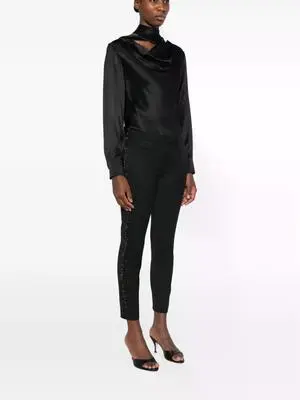 DONDUP Crystal-embellished Slim-fit Trousers