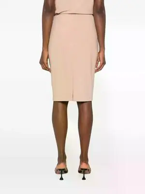 Elisabetta Franchi Tone Hardware Pencil Midi Skirt - Neutrals