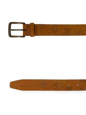 Dsquared2 Leather Belt With Monogram