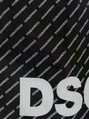 Dsquared2 Logo-pattern Drawstring Swim Shorts - Black