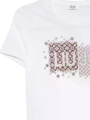 Liu Jo Logo-print Rhinestone-embellished T-shirt