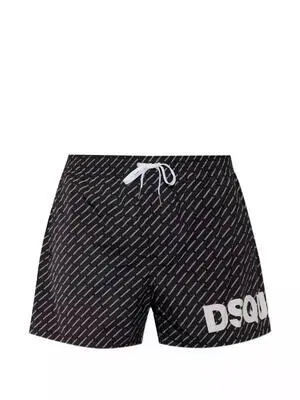Dsquared2 Logo-print Drawstring Swim Shorts - Black