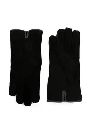 Giorgio Armani Logo-print Suede Gloves
