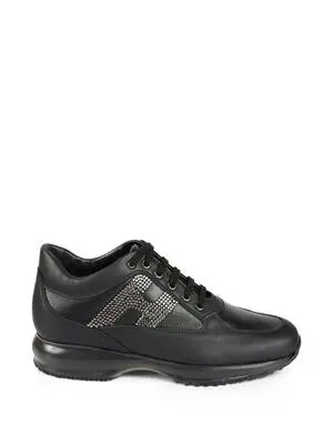 Hogan Crystal-embellished Leather Sneakers