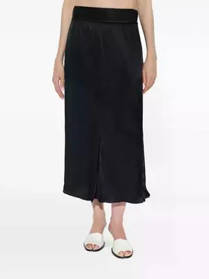 MAISON MARGIELA Washed Silk Satin Midi Skirt