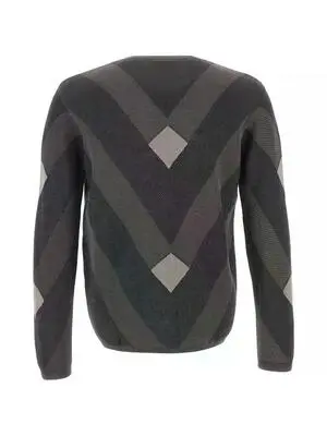 Emporio Armani Argyle-pattern Long-sleeve Sweater