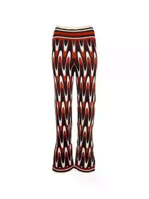 FERRAGAMO Geometric-print Knit Trousers