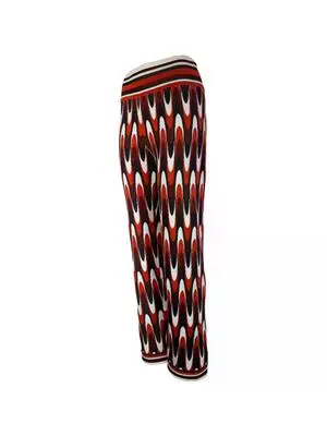FERRAGAMO Geometric-print Knit Trousers