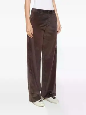 WHITE SAND Corduroy Wide-leg Trousers