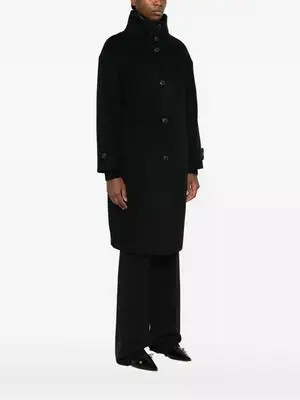 Herno Button-up Funnel-neck Coat