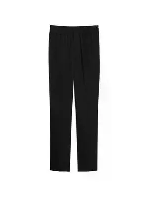 AMI Paris Elasticated-waist Wool Trousers - Black