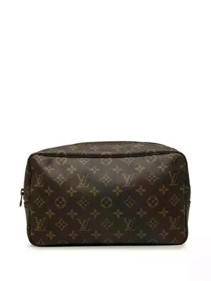 LOUIS VUITTON 1986 Monogram Trousse Toilette 28 Clutch Bag - Brown
