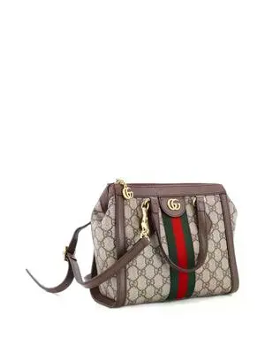 Gucci Ophidia Top Handle Gg Coated Canvas Small Tote Bag