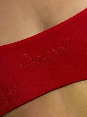 Dsquared2 Logo-embroidered Scoop-neck Bikini Top