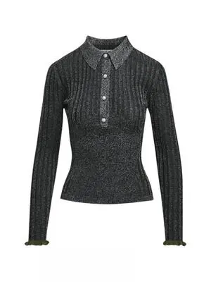 Essentiel Antwerp Ribbed-knit Polo Shirt