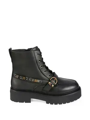 Pinko Buckle-detail Lace-up Ankle Boots