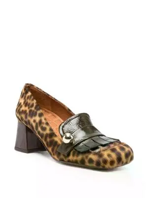 Chie Mihara Leopard-print Fringed Pumps