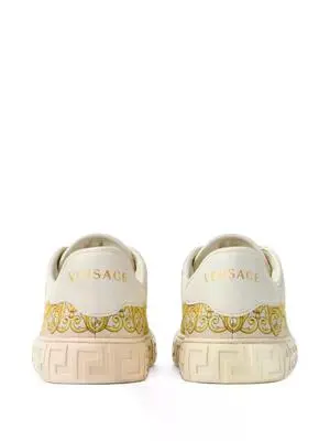 Versace Greca Printed Silk-twill Trainers