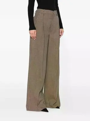 Seafarer Houndstooth-pattern Wide-leg Trousers