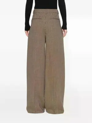 Seafarer Houndstooth-pattern Wide-leg Trousers