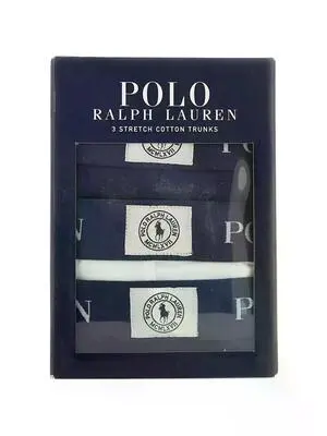 Polo Ralph Lauren Logo-waistband Stretch-cotton Boxers - Blue