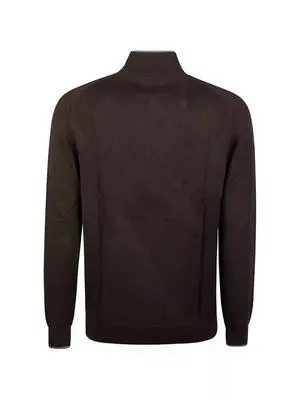 Michael Kors Quarter-zip Merino-wool Sweater - Brown