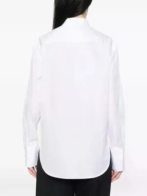 Seafarer Bib-front Band-collar Shirt - White