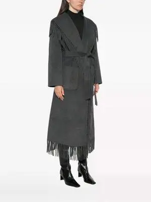 Simkhai Carrie Fringe Robe Coat