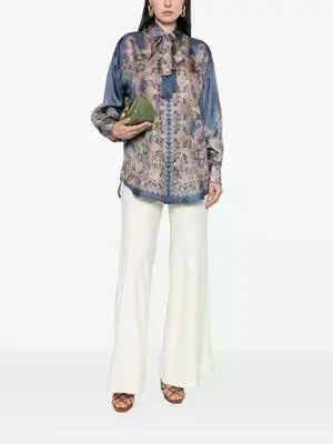 Zimmermann Paisley-print Pussy-bow Shirt