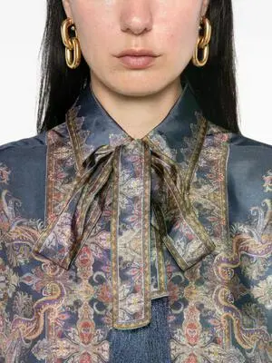 Zimmermann Paisley-print Pussy-bow Shirt