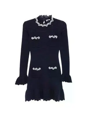 SELF-PORTRAIT Bead-embellished Mini Dress