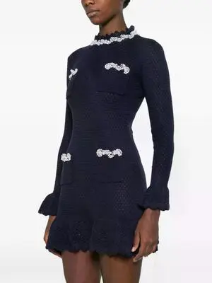 SELF-PORTRAIT Bead-embellished Mini Dress